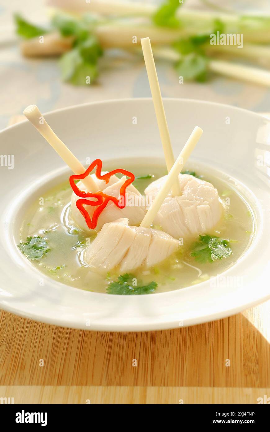 Scallop soup hi-res stock photography and images - Alamy