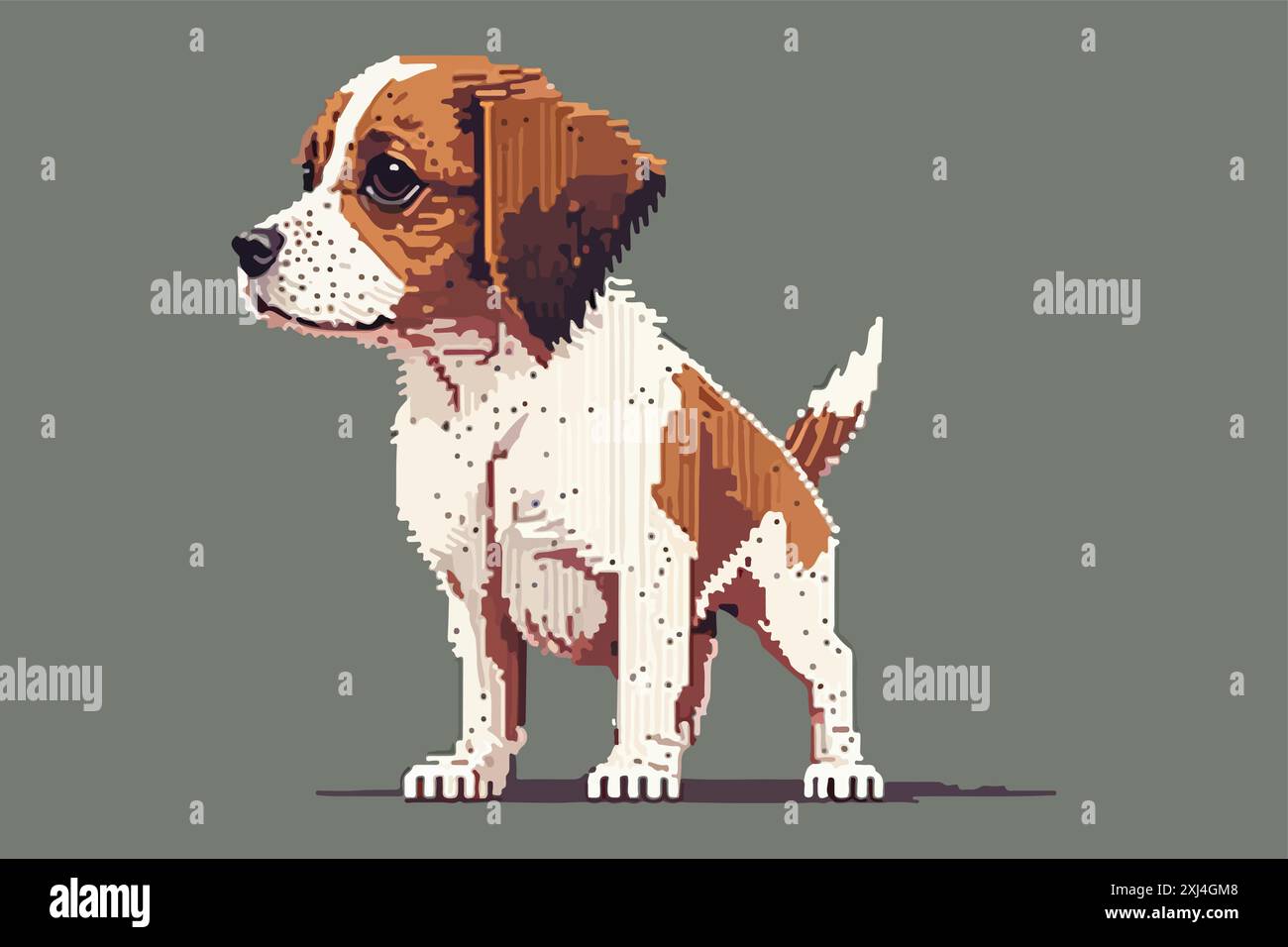 Dog pixel illustration Stock Vector Image & Art - Alamy