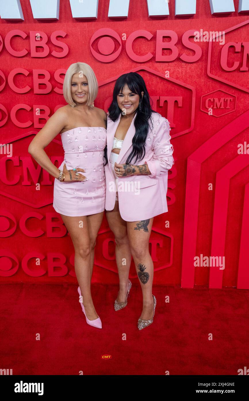 Country singers IVY DENE and SOPHIE DAWN of WalkerCounty walk the red ...