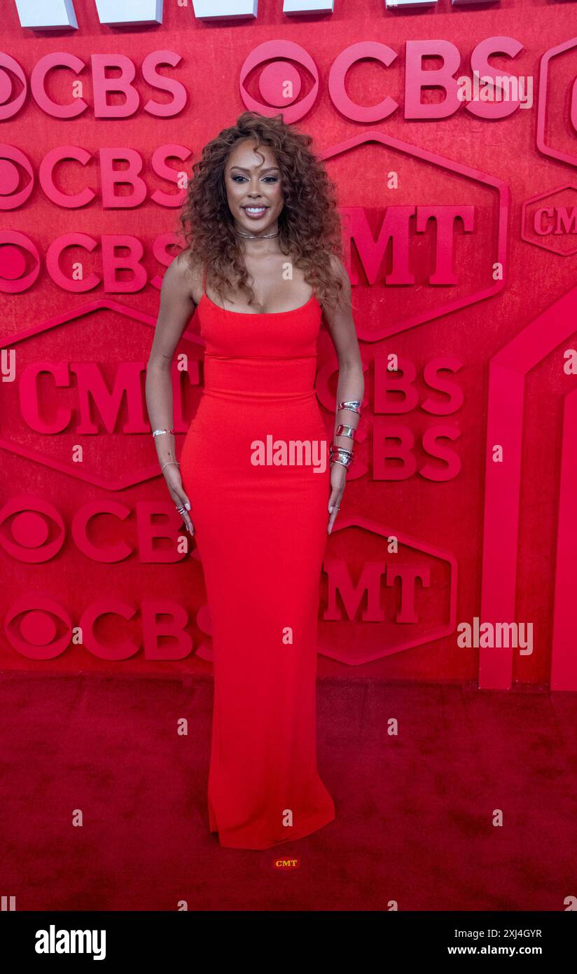 Country singer CAMILLE PARKER walks the red carpet and poses for ...