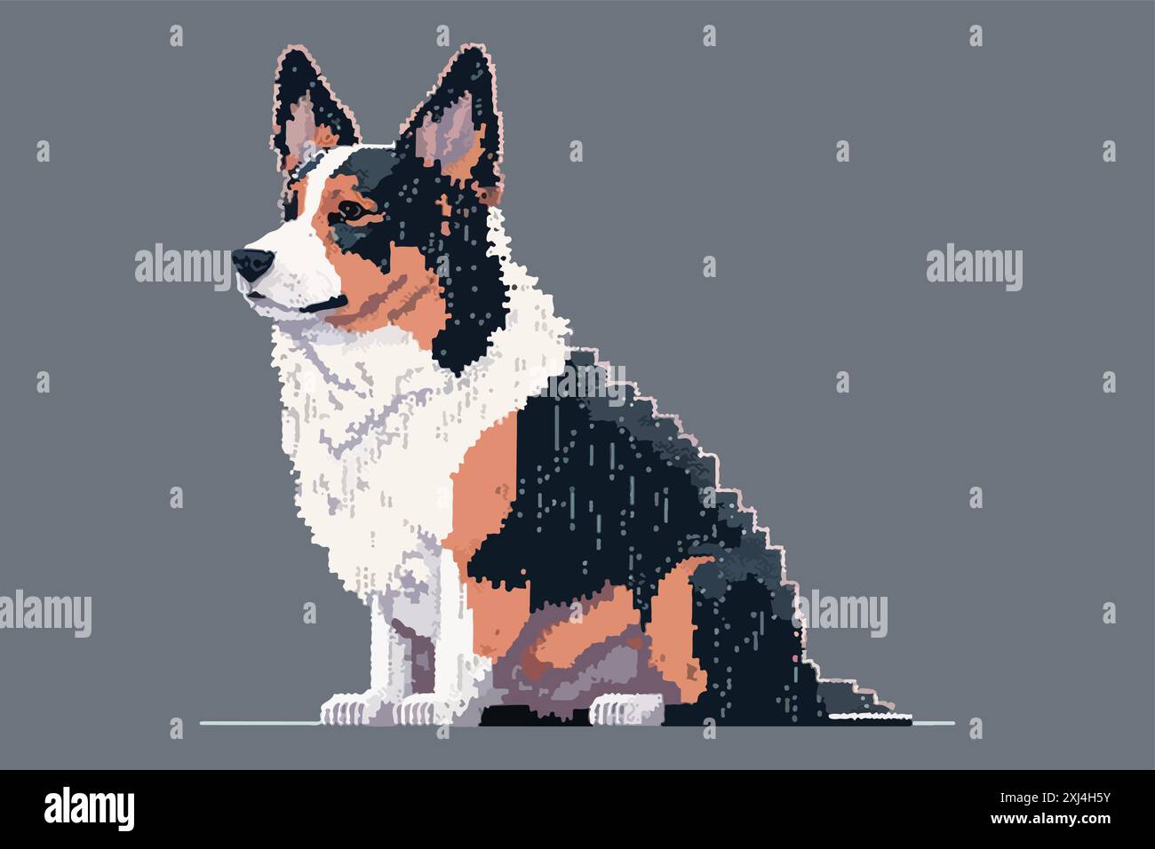 Dog pixel illustration Stock Vector Image & Art - Alamy