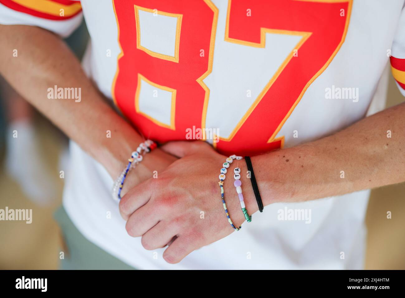 Gelsenkirchen, Germany. 16th July, 2024. Gerrit Kludt, fan of Taylor ...