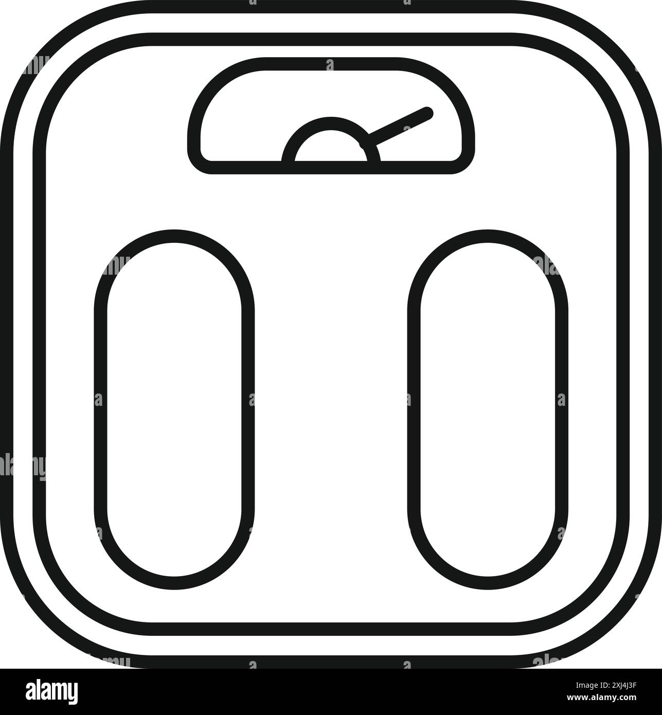 Simple line icon of a bathroom scale, symbolizing health, fitness, and ...