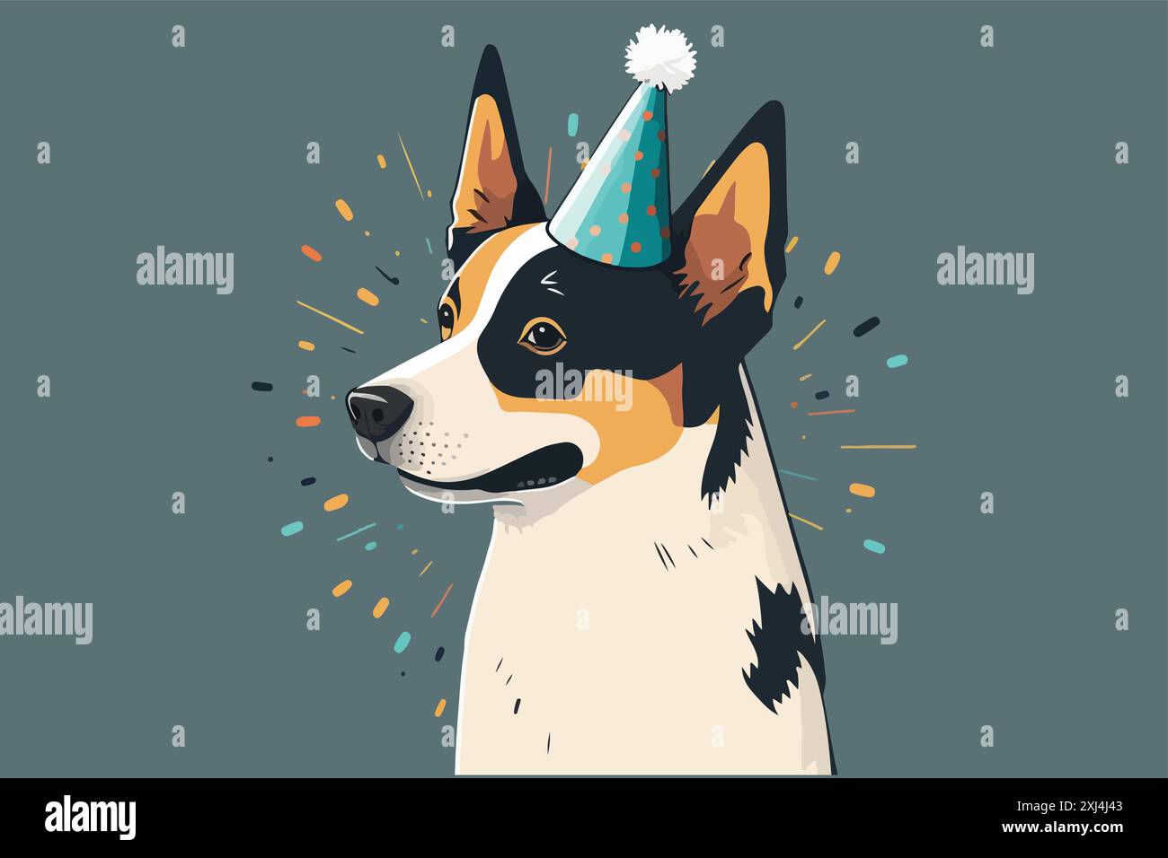 Dog Birthday vector illustration Stock Vector Image & Art - Alamy