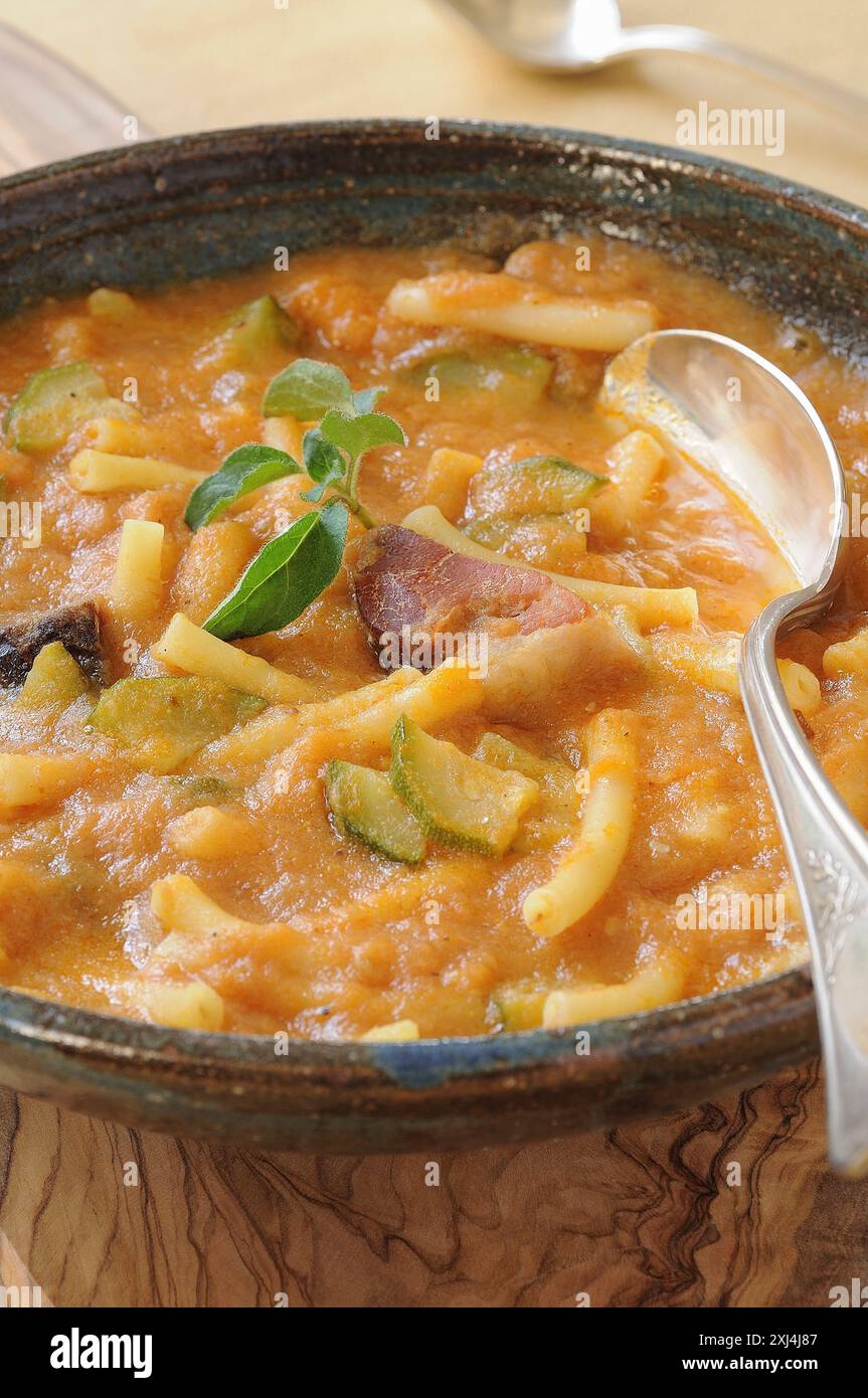 Italian-style rustic tomato soup Stock Photo - Alamy