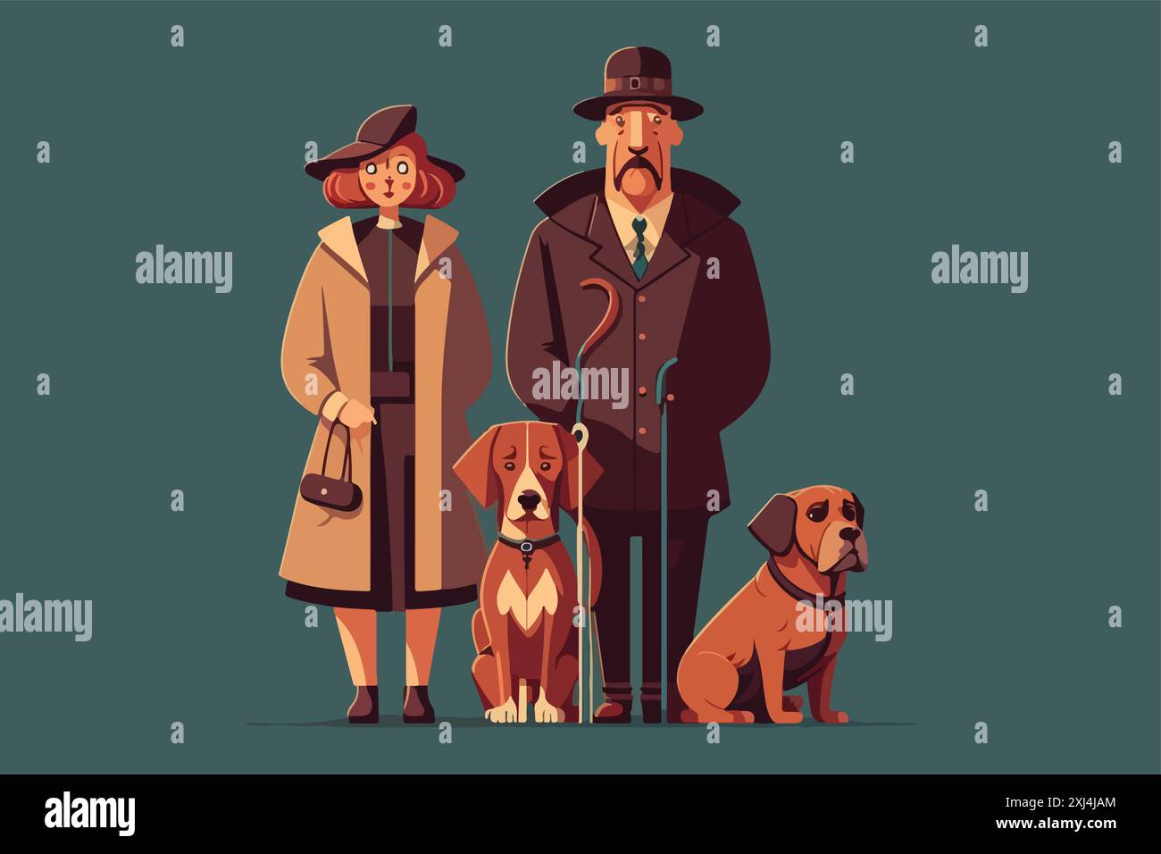 Family Dogs vector illustration Stock Vector Image & Art - Alamy