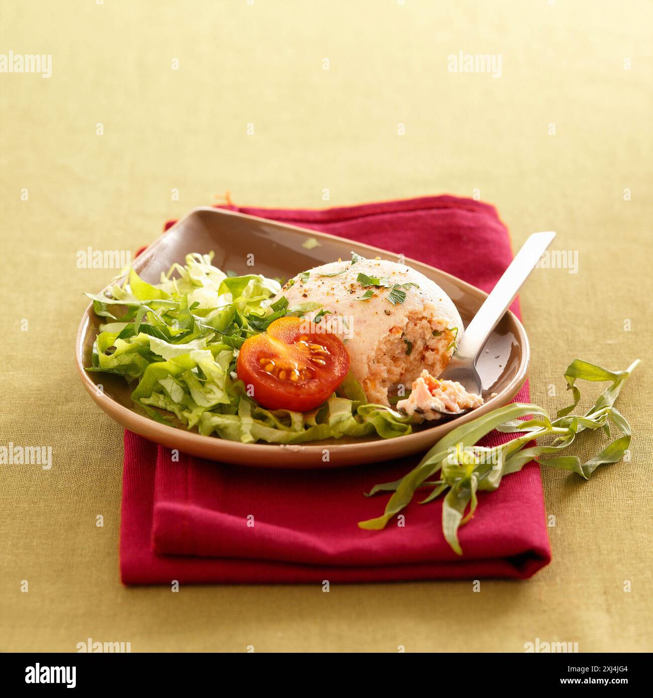 Ham and tarragon aspic Stock Photo - Alamy