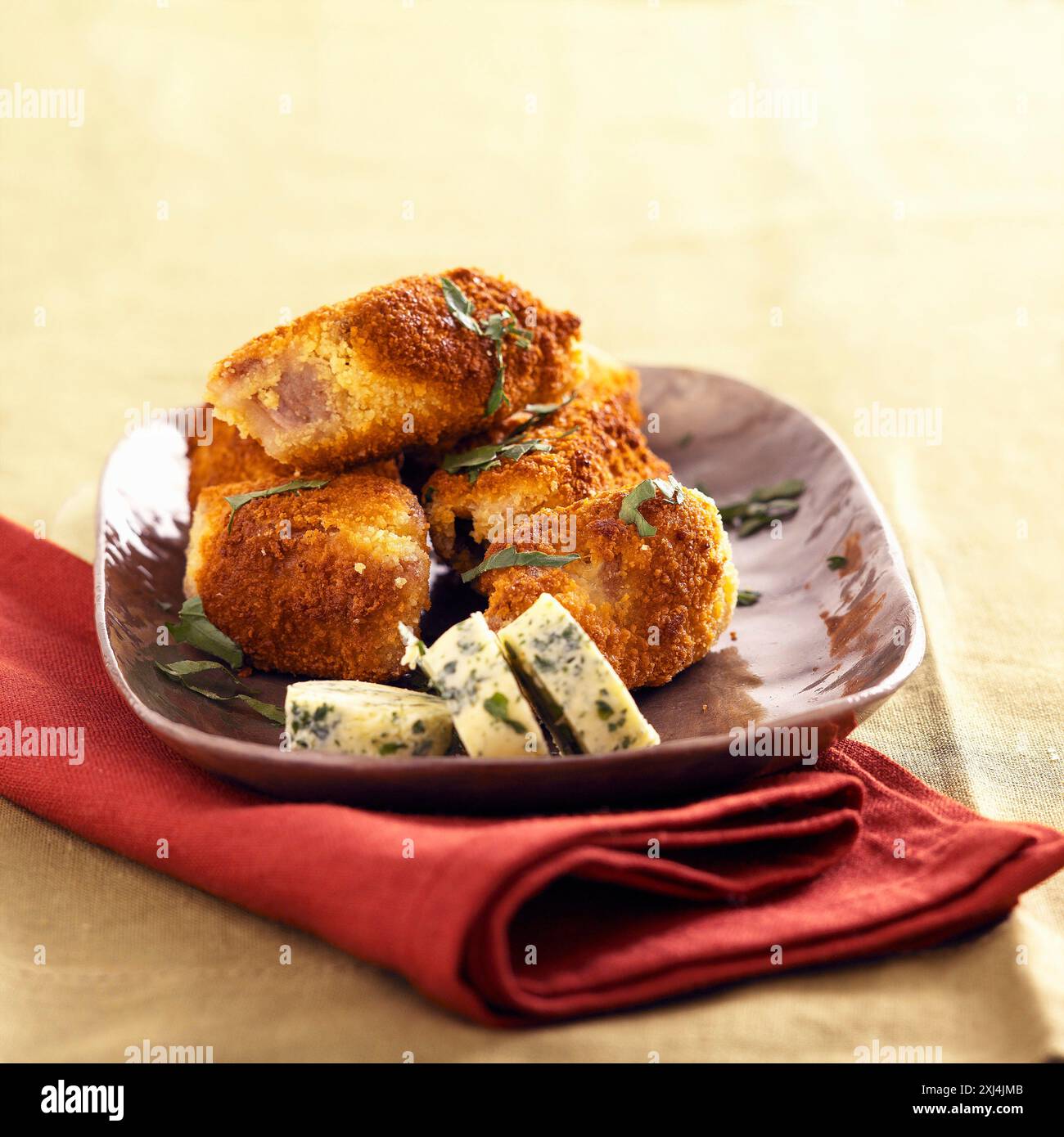 Lamb Epigramme with herb butter Stock Photo - Alamy