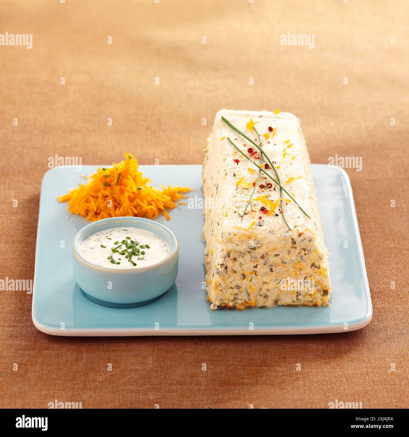 Fish and fine herb terrine Stock Photo - Alamy