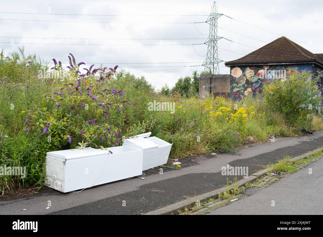 Fly tipping - Fridge freezers dumped on street, Maryhill, Glasgow ...