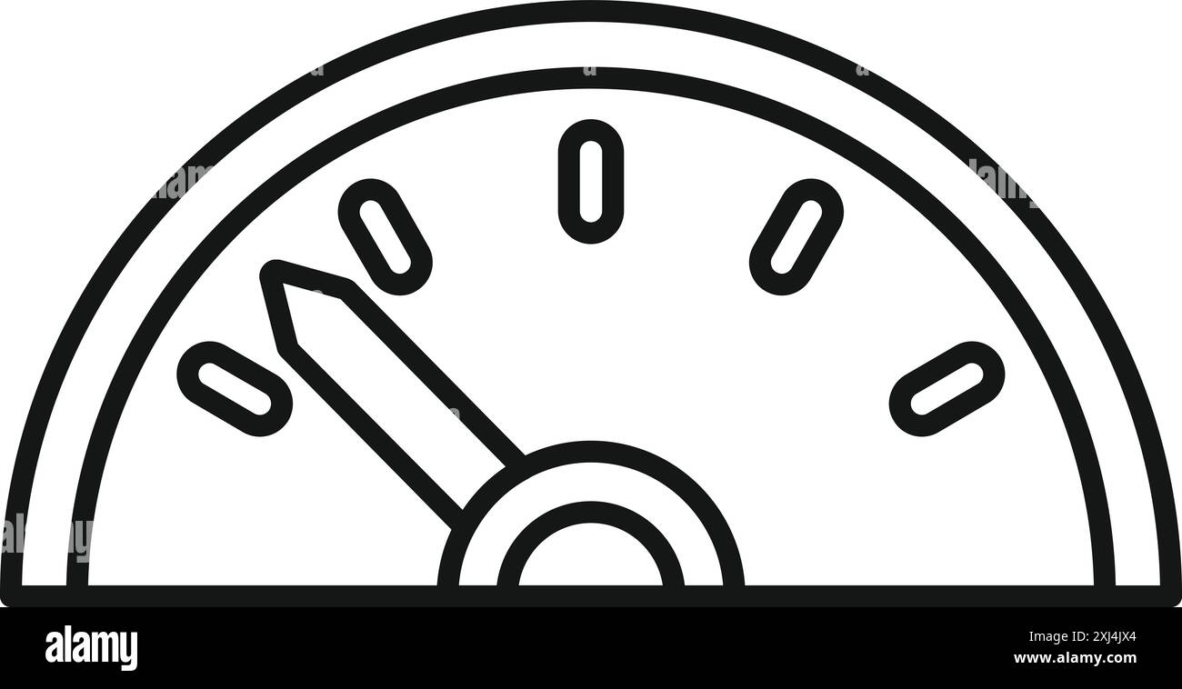 Minimalist line icon of a speedometer showing an increase in speed Stock Vector Image & Art - Alamy