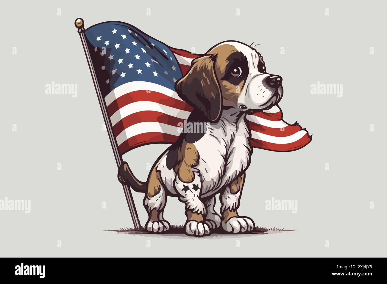Clipart De Perro Con Bandera Americana Perro Bulldog Francés