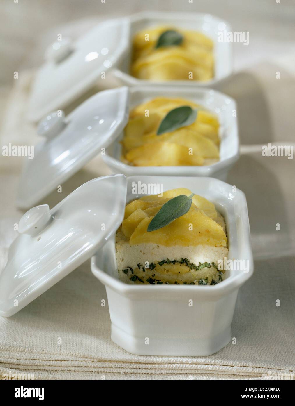 Fish,potato ans sage terrine Stock Photo - Alamy