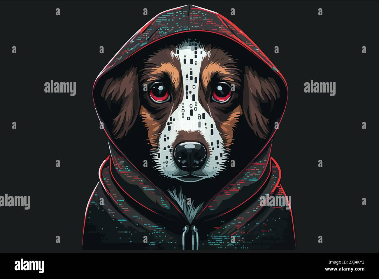 Dog hacker vector illustration Stock Vector Image & Art - Alamy