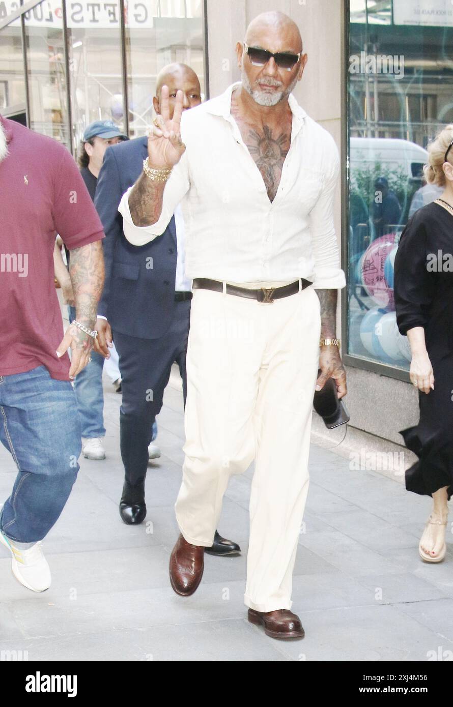 New York, NY, USA. 16th July, 2024. Dave Bautista seen at NBC's Today ...