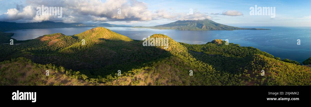 Daybreak illuminates the scenic island of Pulau Lembata, between Alor ...
