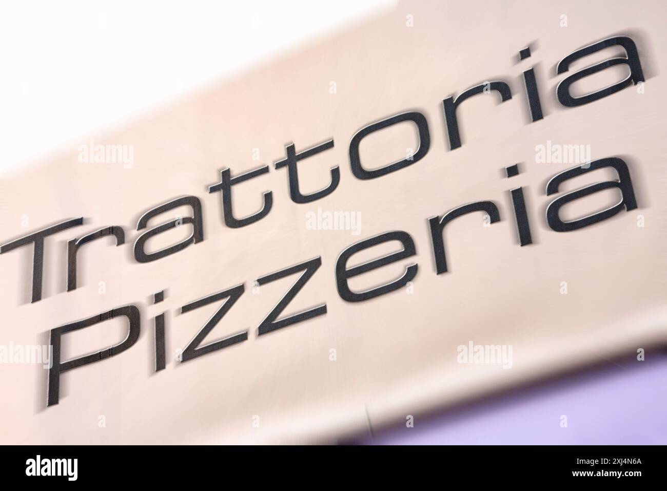 Trattoria Pizzeria sign Stock Photo - Alamy