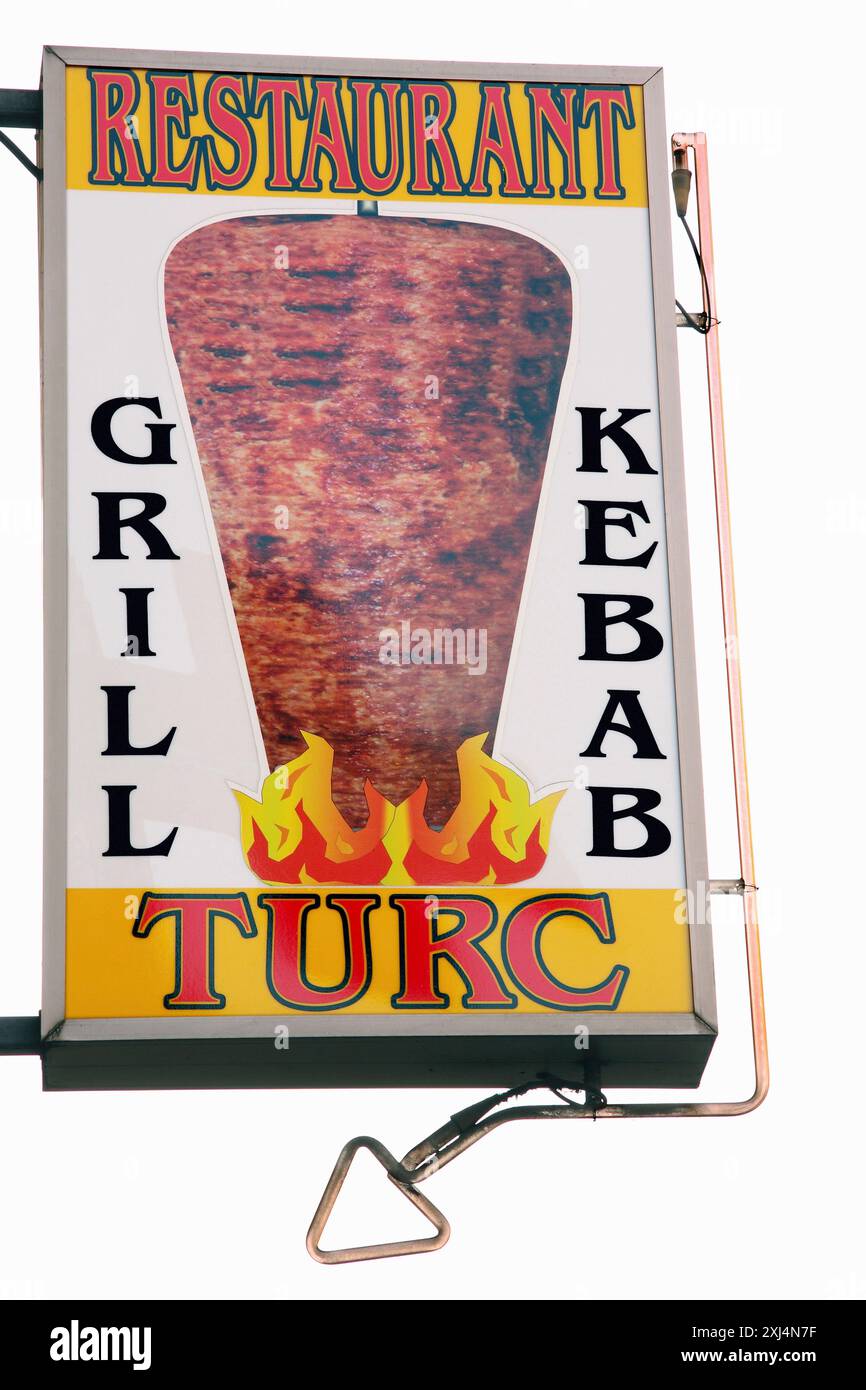 Kebab restaurant sign Stock Photo - Alamy