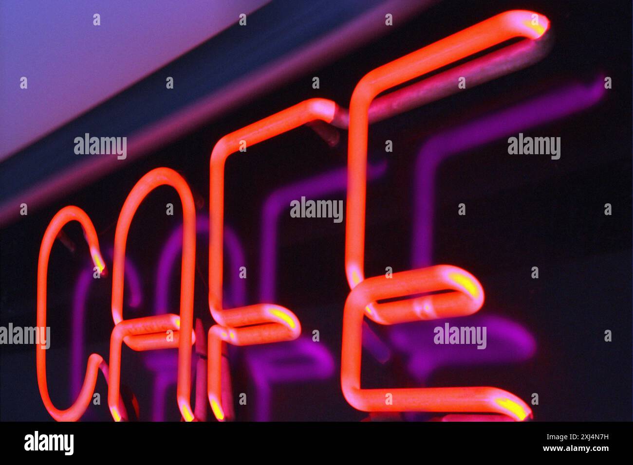 Cafe neon sign Stock Photo - Alamy