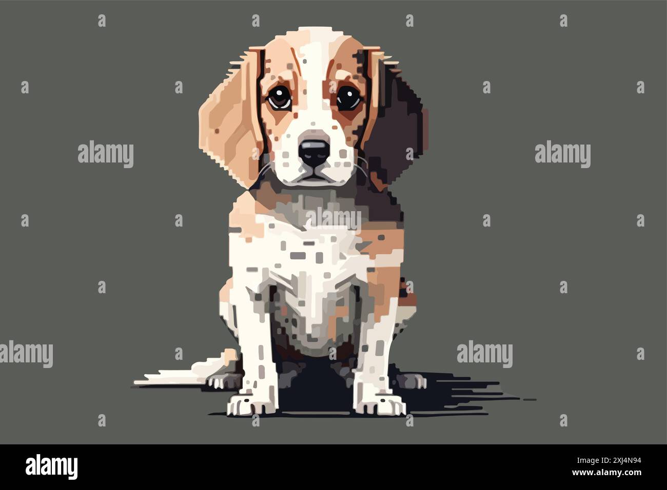 Dog pixel illustration Stock Vector Image & Art - Alamy