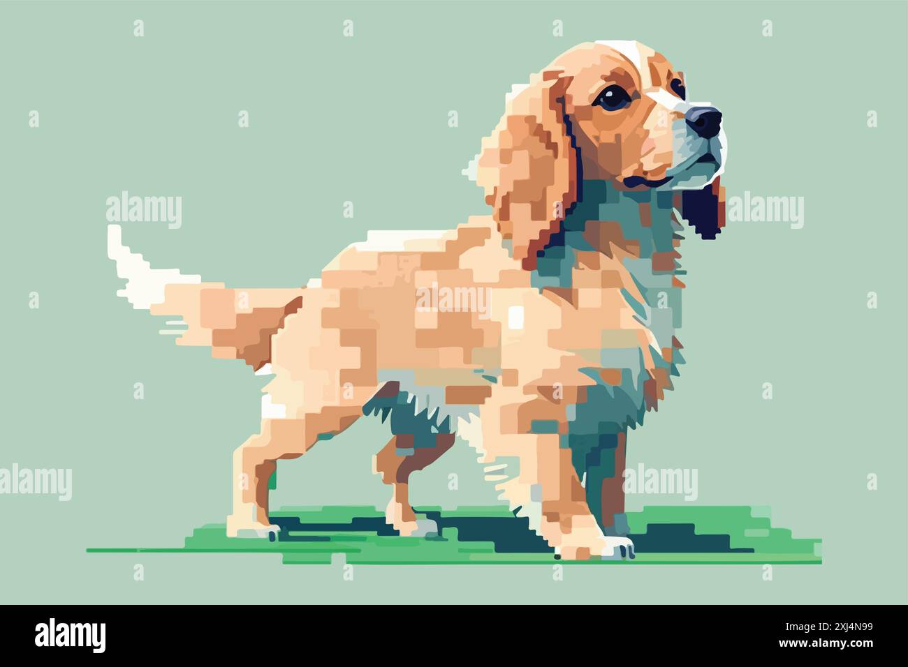 Dog pixel illustration Stock Vector Image & Art - Alamy