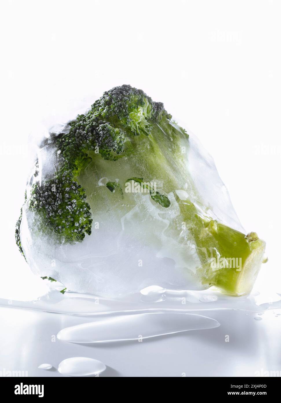 Broccoli in ice Stock Photo - Alamy