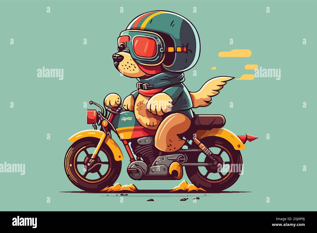 Cartoon animals riding motorcycle Stock Vector Images - Alamy