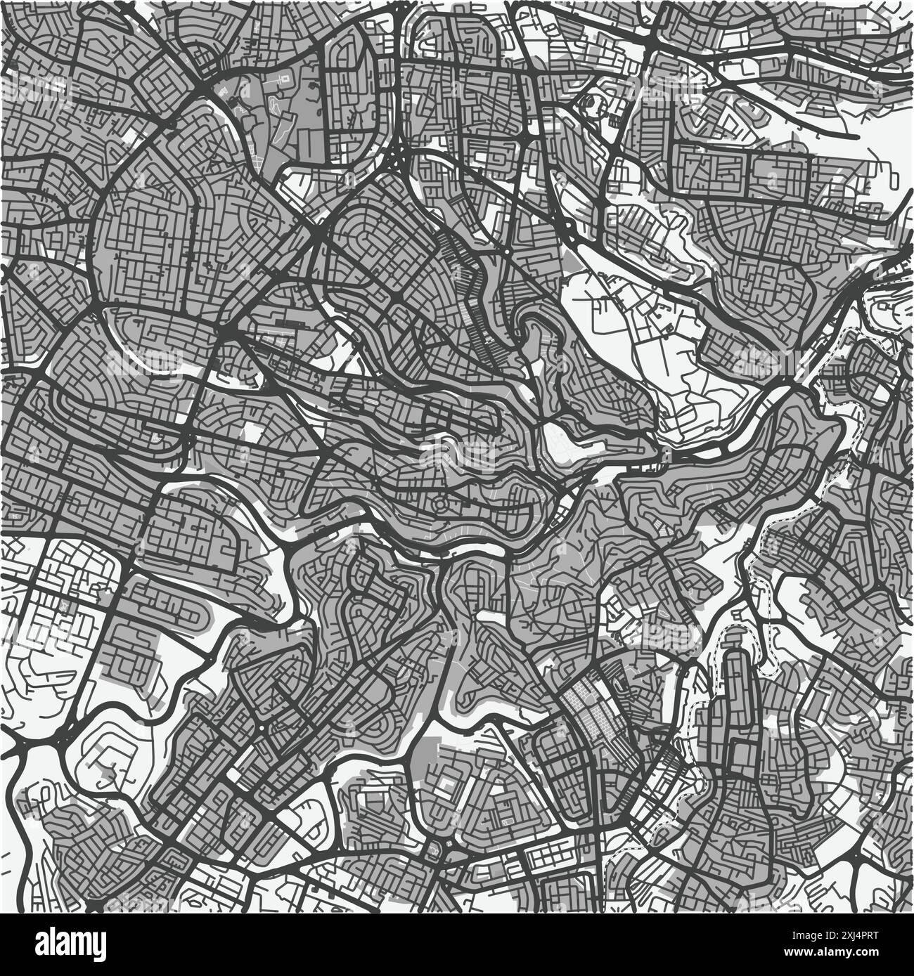 Map of Amman in Jordan in grayscale. Contains layered vector with roads water, parks, etc Stock ...