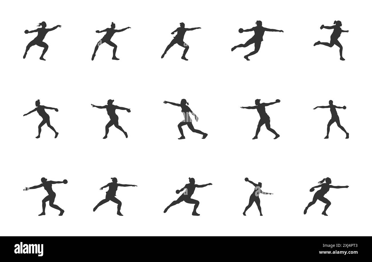 Discus thrower vector set Stock Vector Images - Alamy