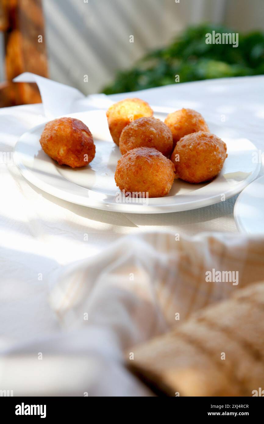 Deep-fried cheese balls Stock Photo - Alamy