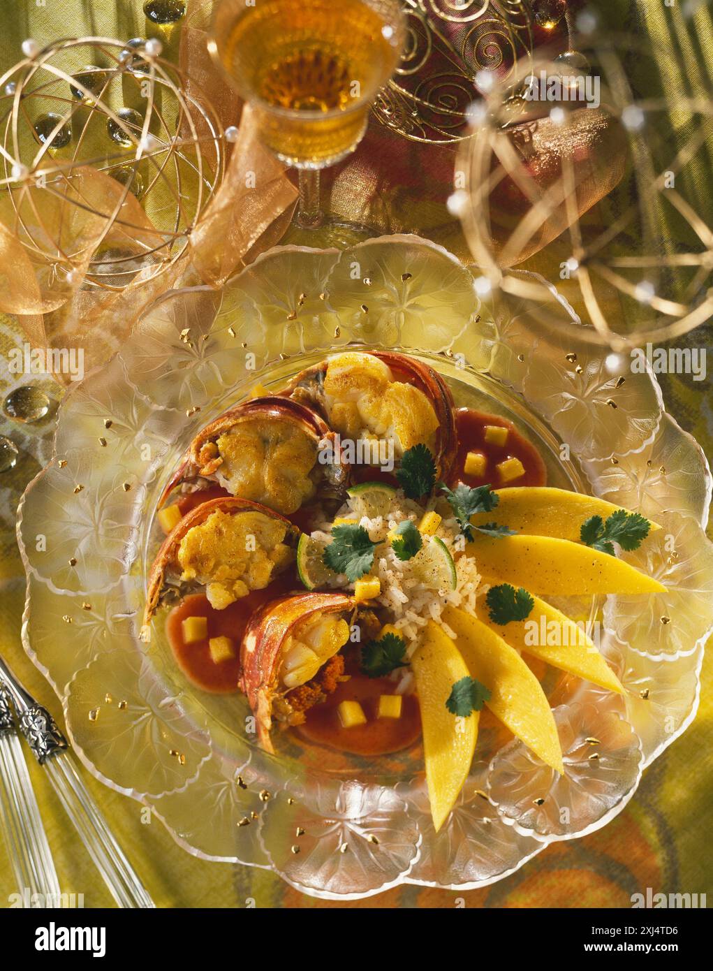 Lobster with mango Stock Photo - Alamy