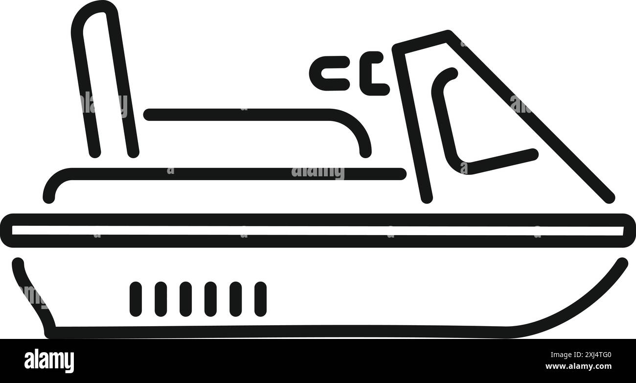 Simple water scooter standing jet ski icon showing speed and movement ...