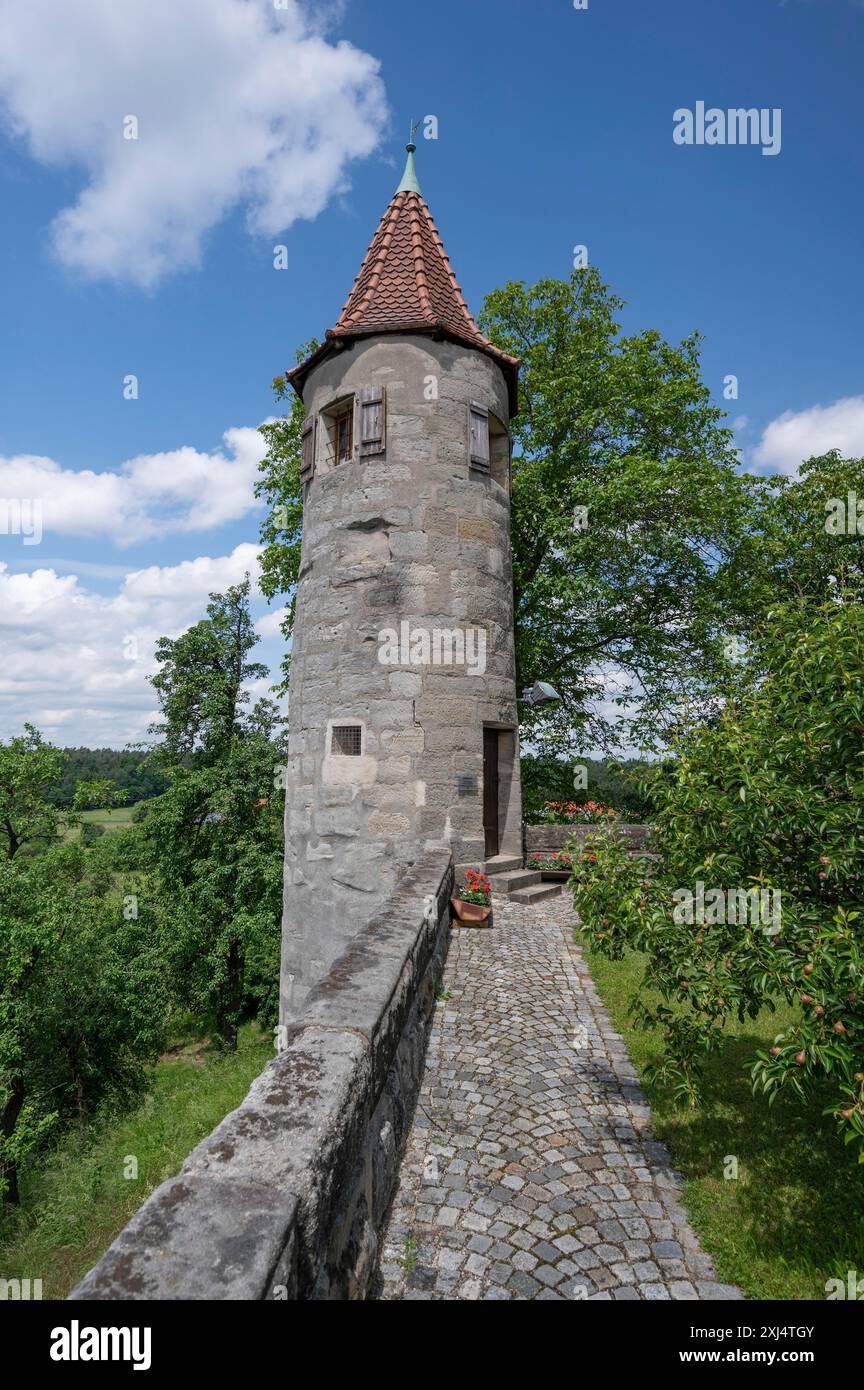 Historic Hungeturm, part of the former castle complex from the 16th ...