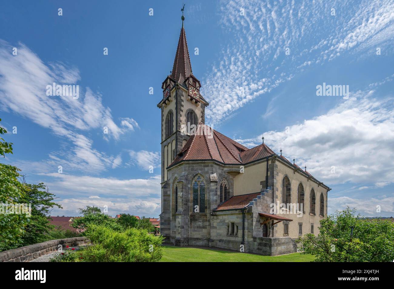 Neo-Gothic hall church of St James, built around 1900, Schoenberg ...