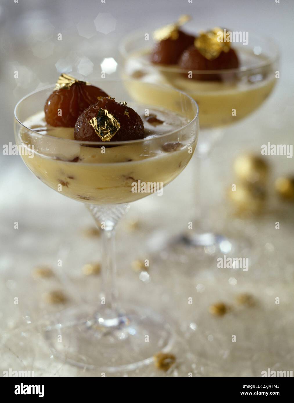 Candied chestnut cream dessert Stock Photo - Alamy