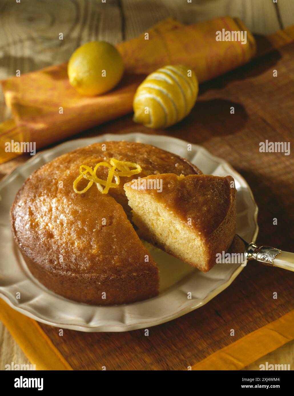 Lemon sponge cake Stock Photo - Alamy