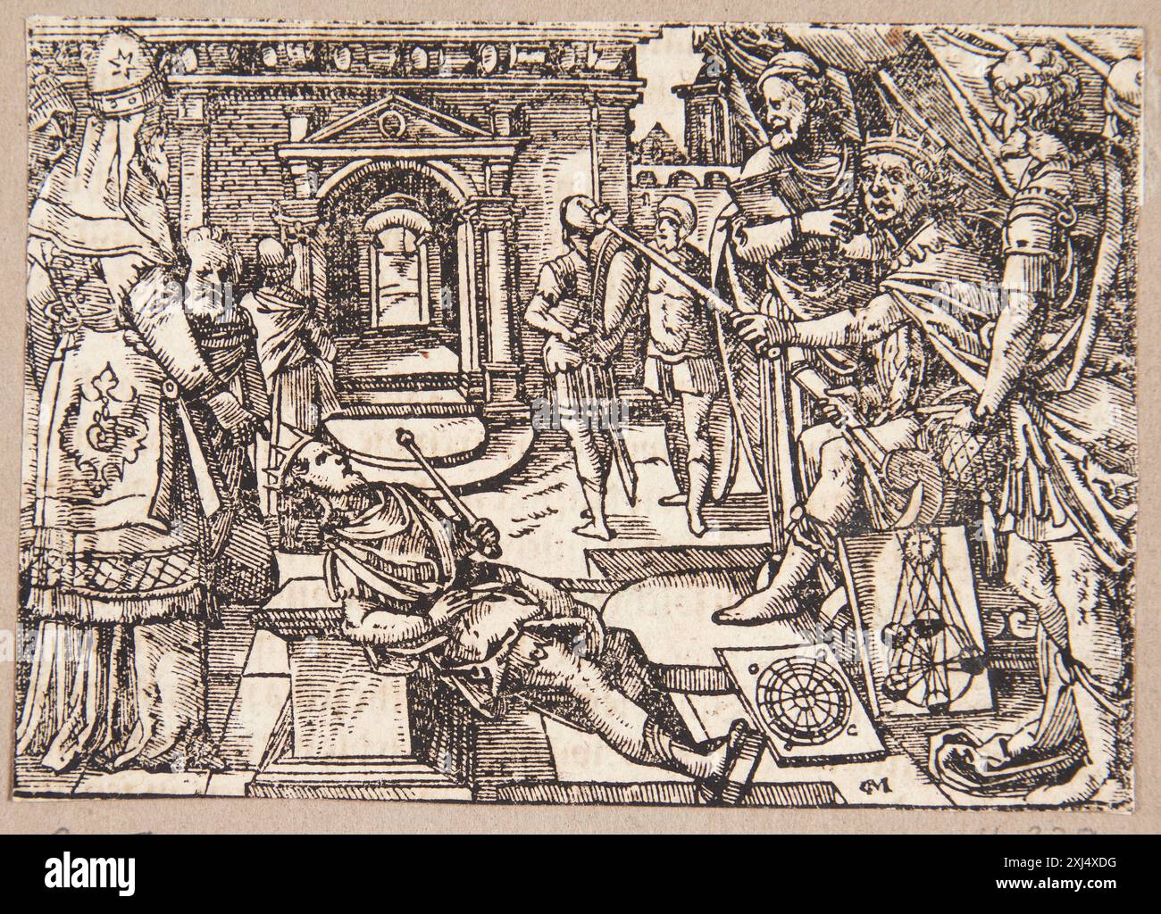Tobias Stimmer's woodcut illustrates Numa Pompilius dividing the year ...