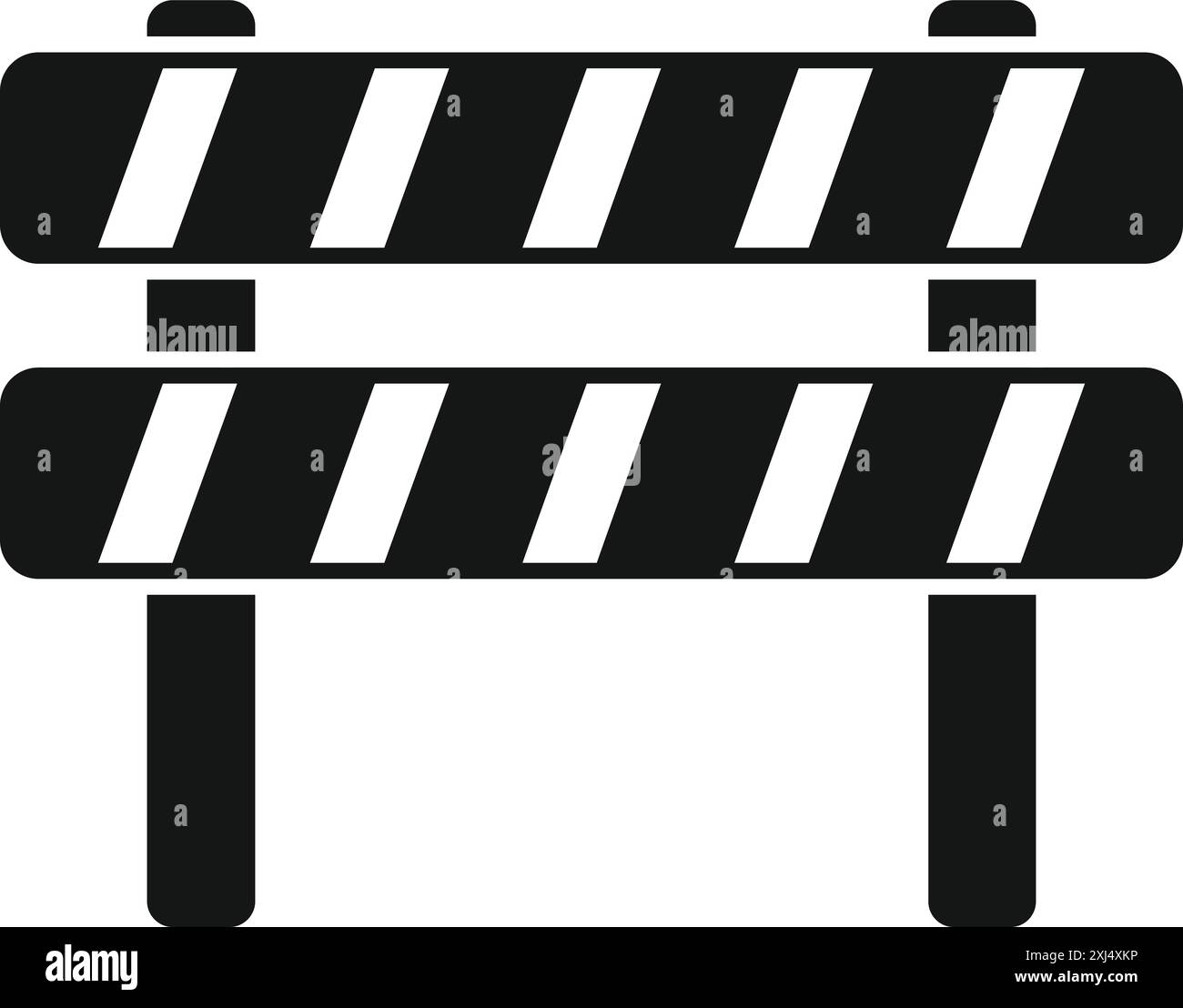 Black and white striped road barrier blocking access Stock Vector Image ...