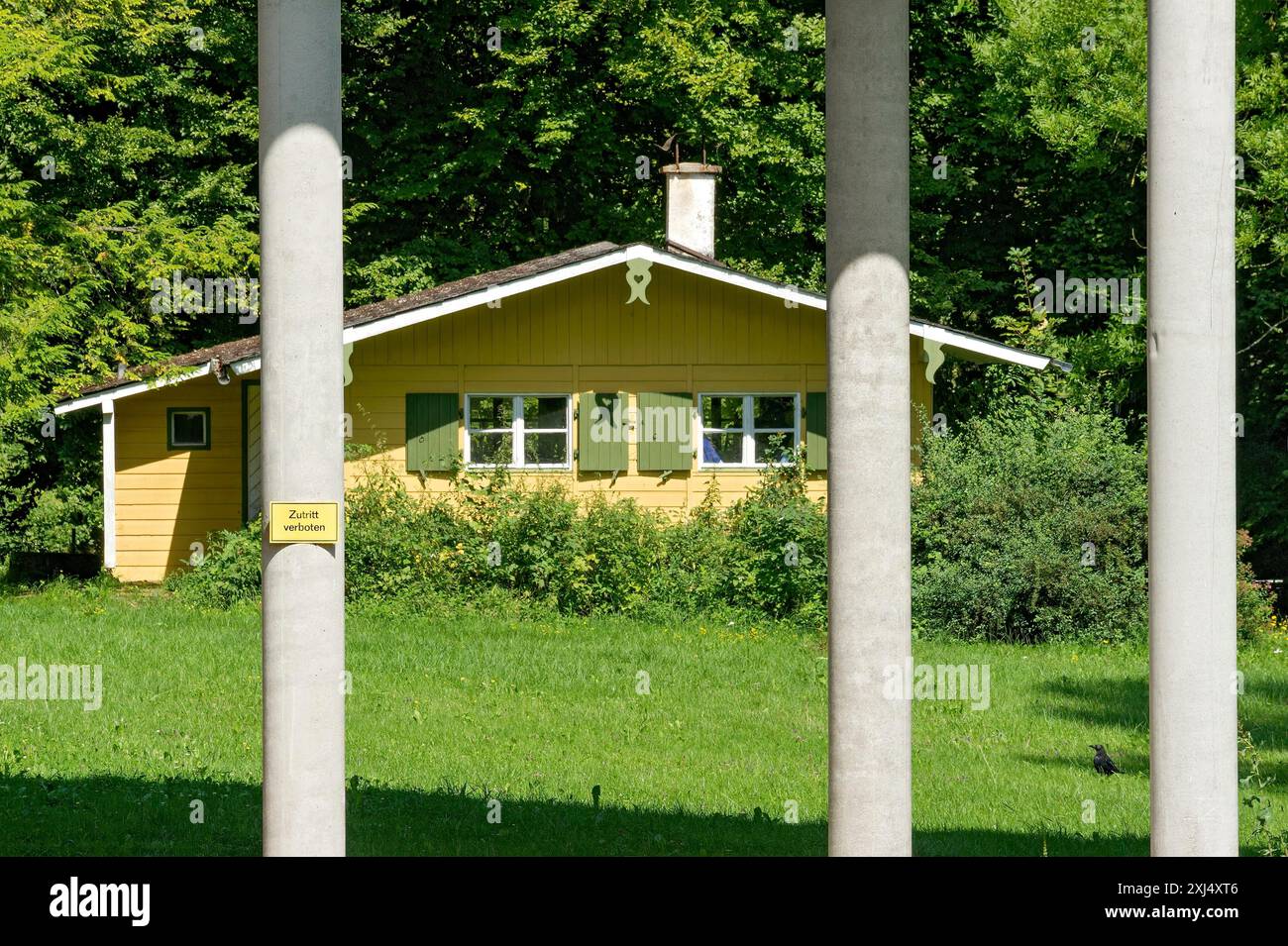 Historic old wooden hut in the park of the Museum of Fantasy by Lothar ...