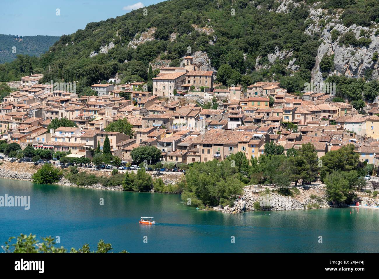 The village of Bauduen on Lac de Sainte-Croix, Gorges du Verdon, Verdon ...