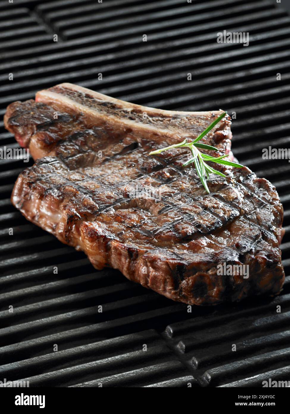 Grilled beef chop Stock Photo - Alamy