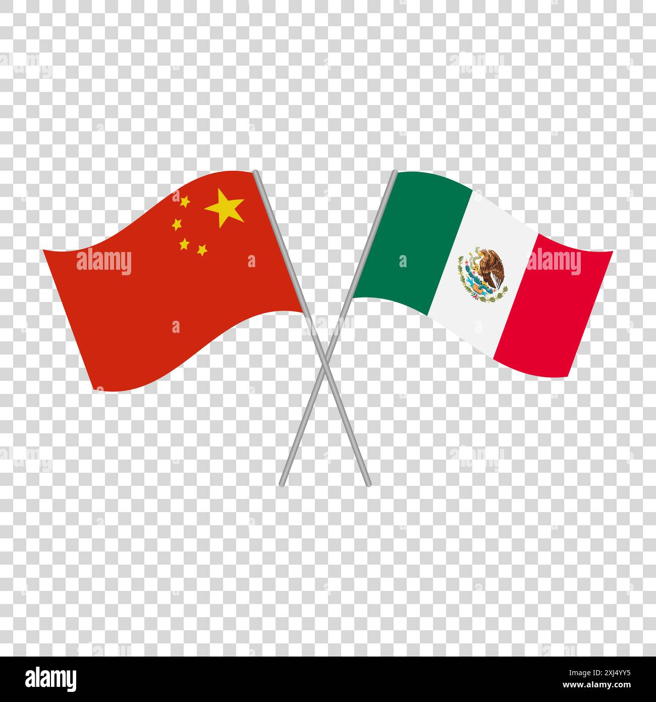 Crossed flags of China and Mexico flags Stock Vector Image & Art - Alamy