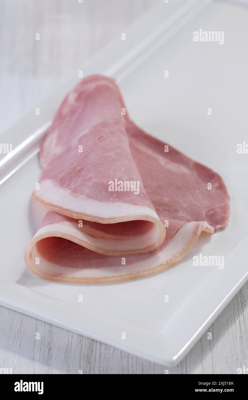 A slice of boiled ham Stock Photo - Alamy