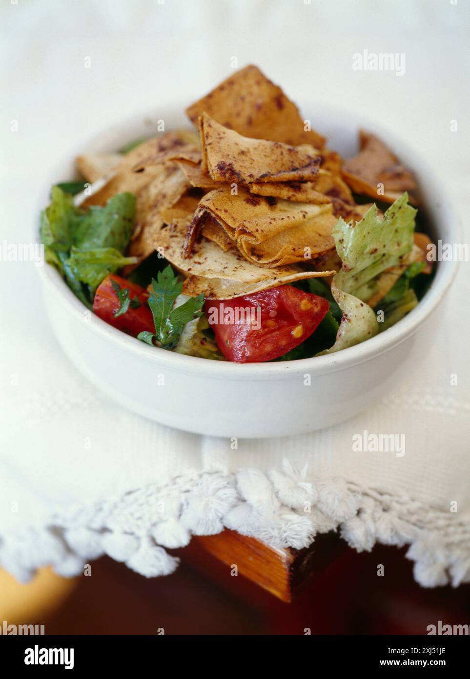Fattouch,Lebanese tomato and bread salad Stock Photo - Alamy