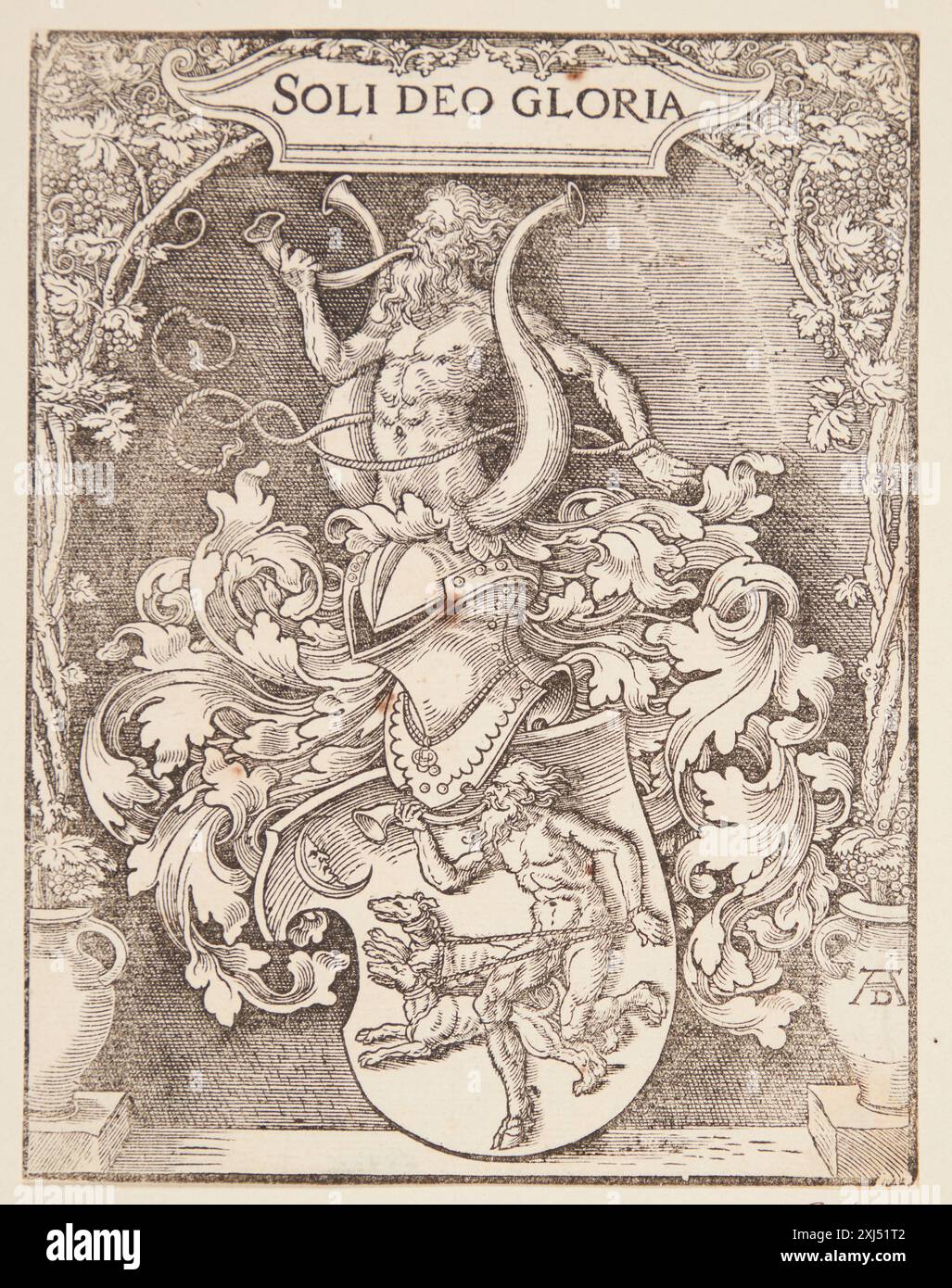A woodcut by Albrecht Dürer illustrating the coat-of-arms of Johann ...