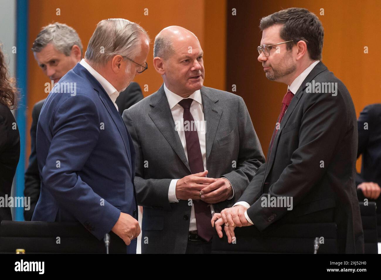 Olaf Scholz (Federal Chancellor, SPD) and Marco Buschmann (Federal ...