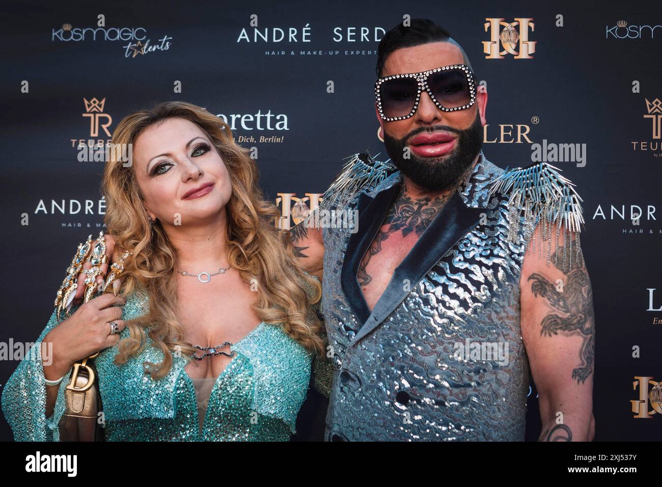 Elena Nuzman and Harald Gloeoeckler at the first Fashion Night with ...