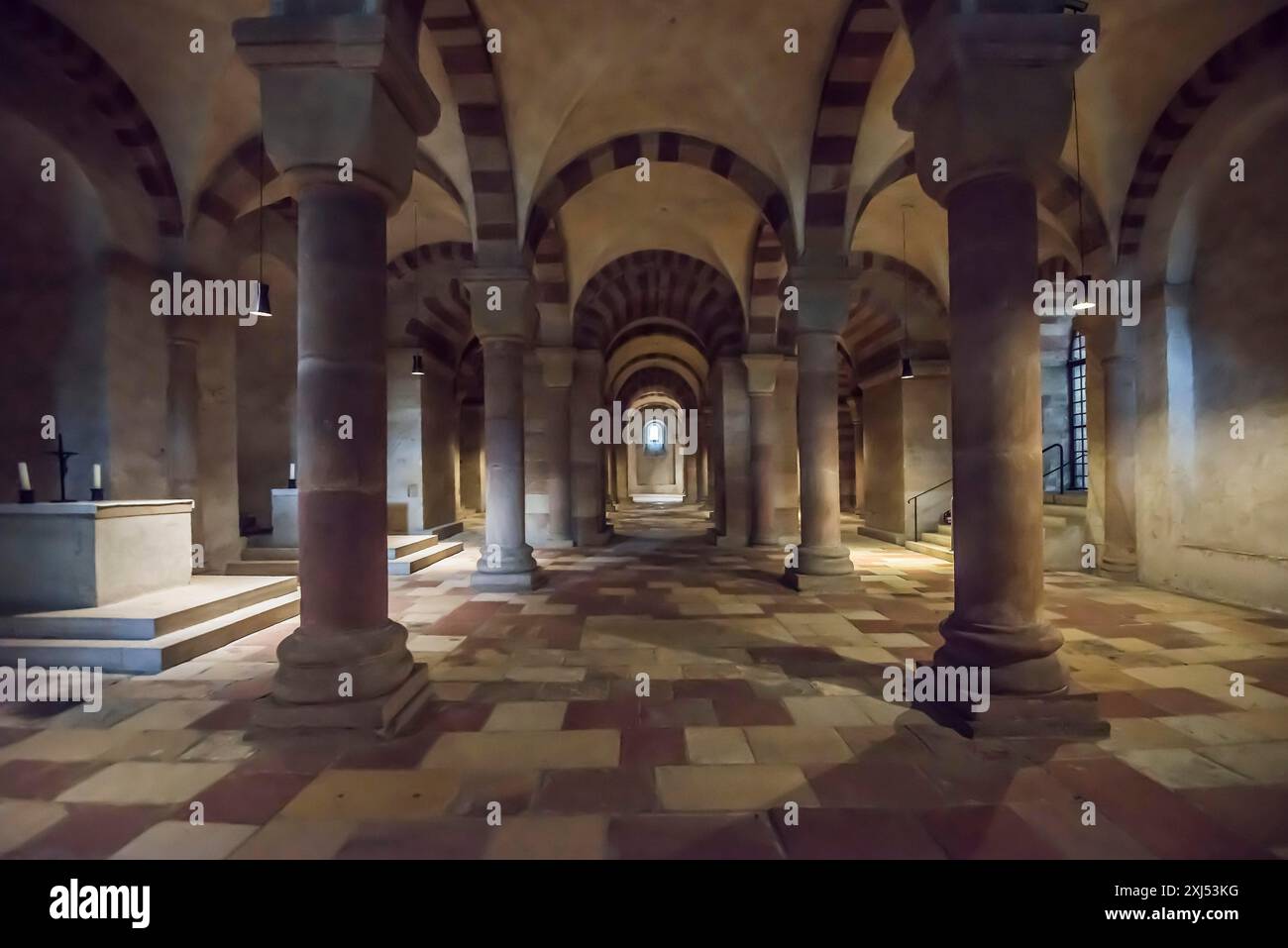 Interior view, Crypt, Imperial Cathedral, Cathedral of St Mary and St ...