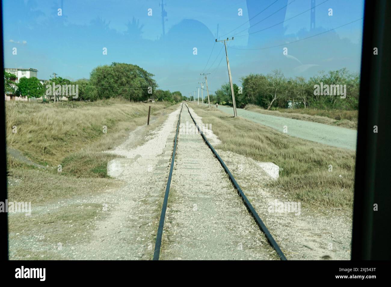 Camagueey, Camagueey Province, Cuba, Central America, railway tracks ...