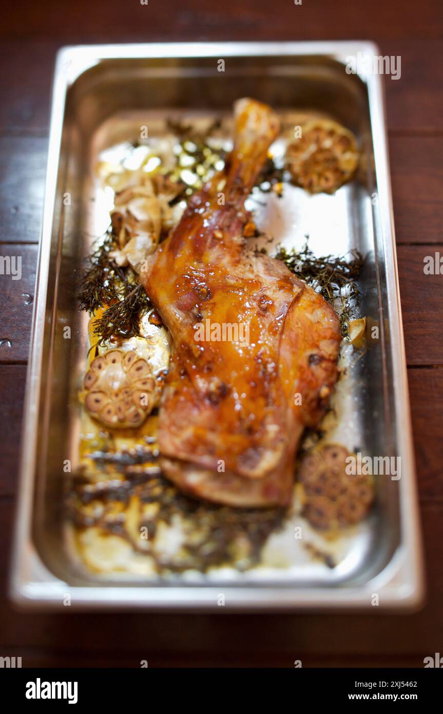 Roast lamb mutton shoulder hi-res stock photography and images - Alamy